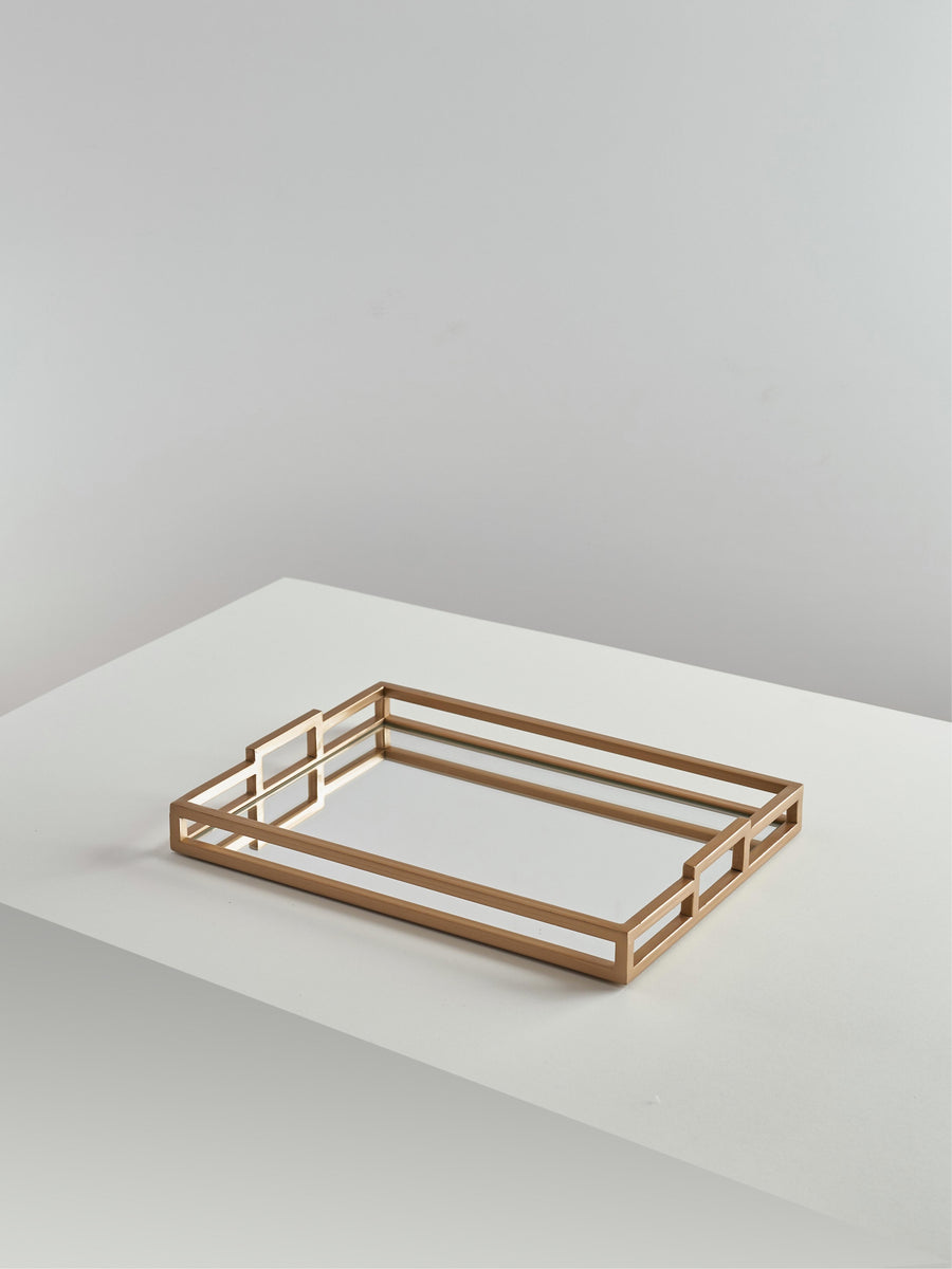 Gold Rectangular Tray – Tashhome