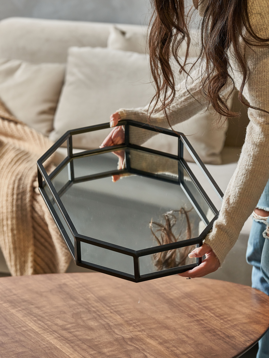 Steel Octagonal Tray ( available in 2 colors ) – Tashhome