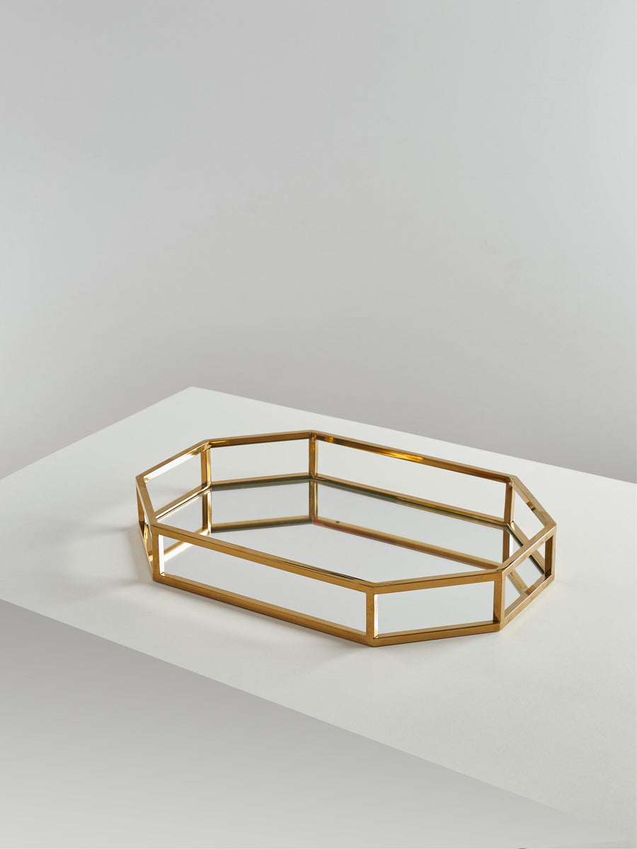 Stainless Octagonal Gold or Silver Tray – Tashhome